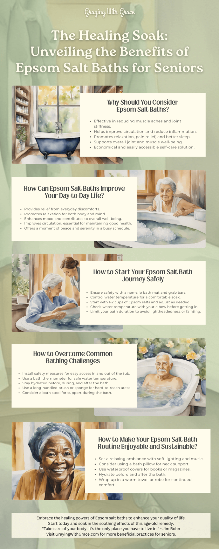 A Warm Bath Solution: Easing Senior Discomfort with Epsom Salts