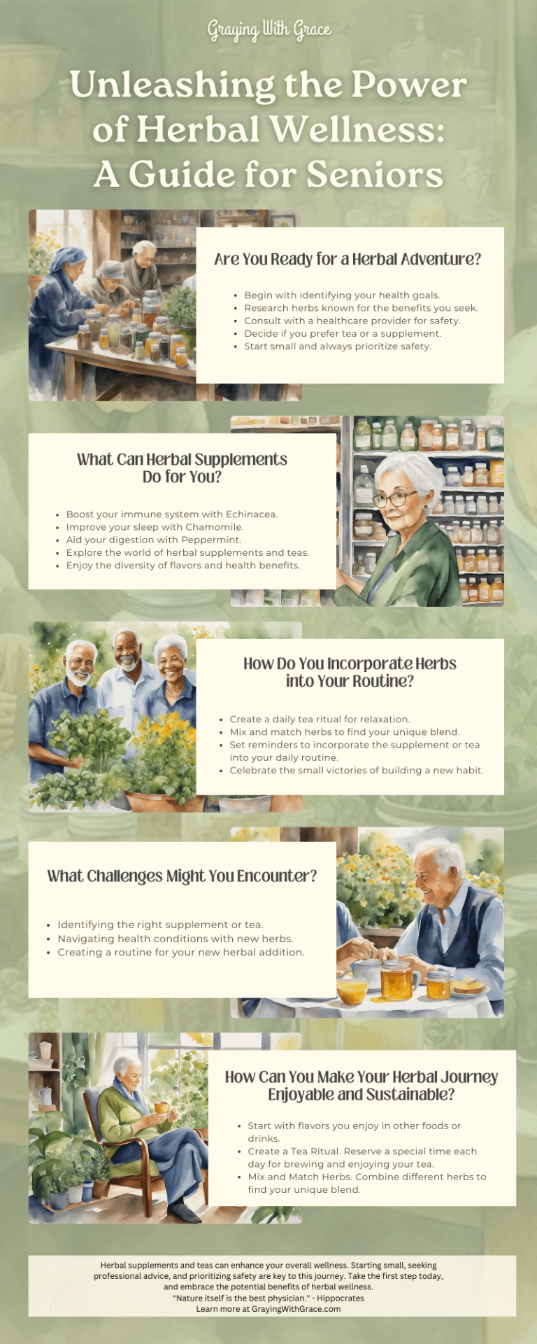 Easy Steps to Enhanced Well-being: A Senior's Introduction to Herbal Teas and Supplements